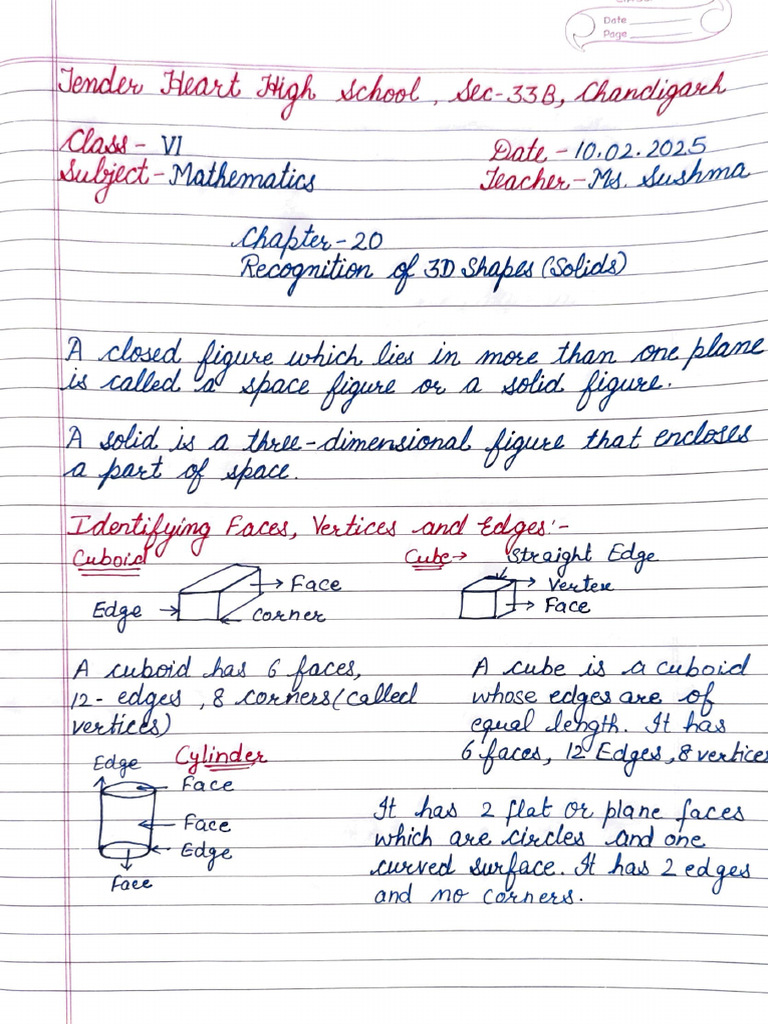 Class - VI, Sub - Mathematics (10.02.2025) | PDF
