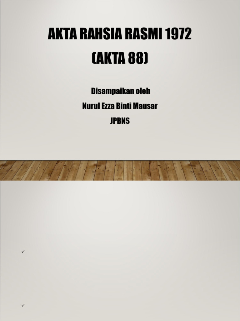 Akta Rahsia Rasmi 1972 | PDF