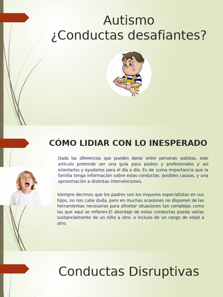 Guía sobre conductas desafiantes en autismo | PDF | Autismo ...