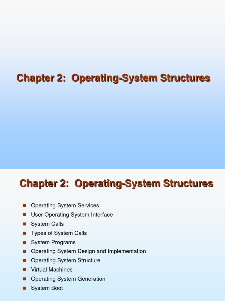 Chapter 2: Operating-System Structures | PDF | Kernel (Operating System ...