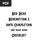RDR2 Complete Checklist | PDF | Hide (Skin) | Fur
