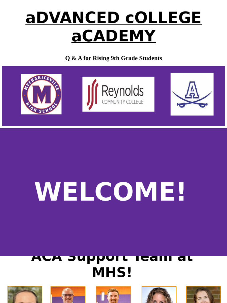 ACA Q & A Session MHS & AHS Rising 9th | PDF | Advanced Placement ...