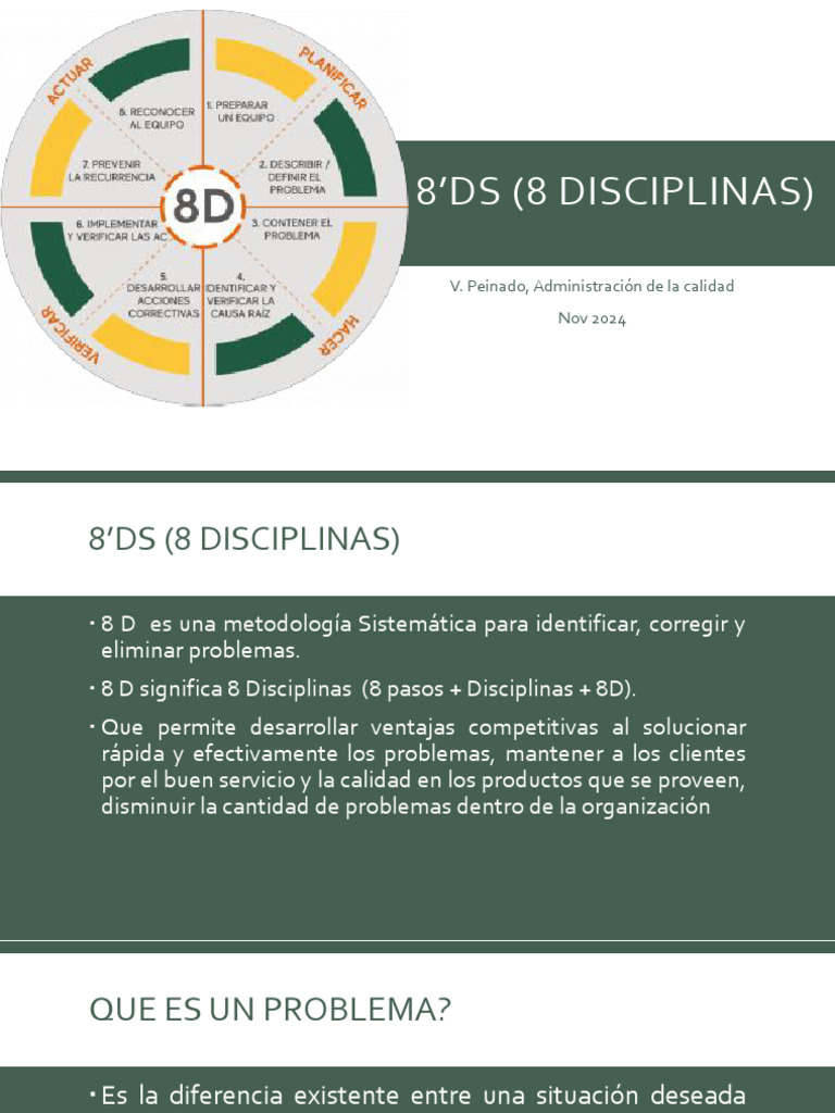 Metodología 8D para Solución de Problemas | PDF