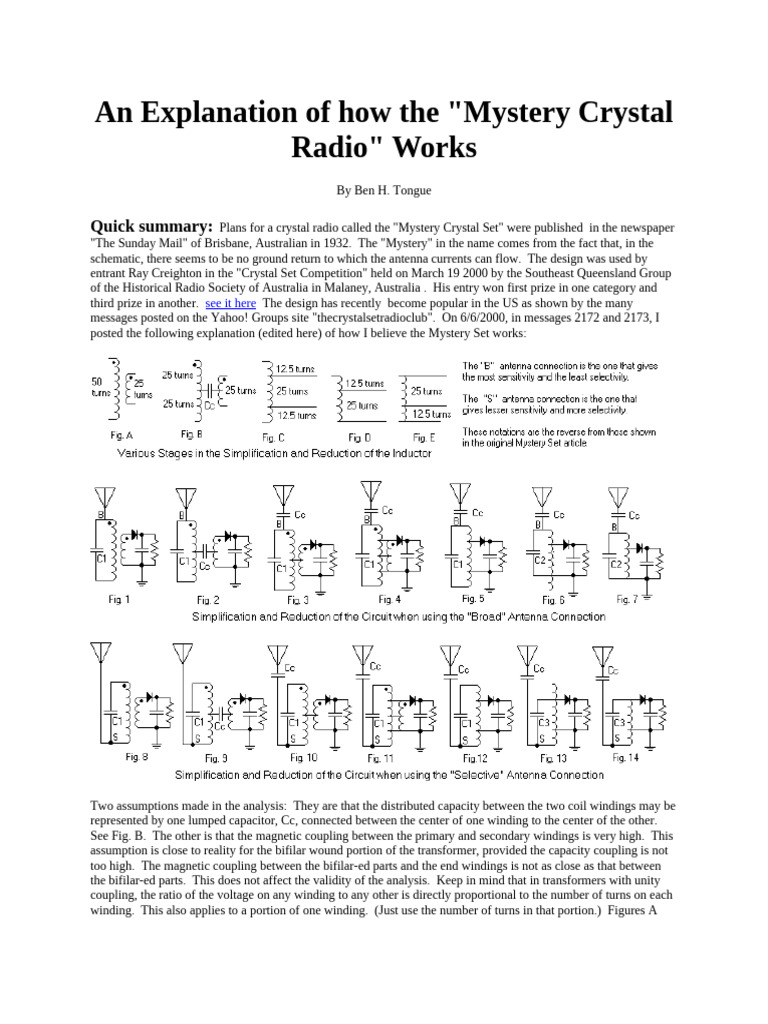 An Explanation of how the _Mystery Crystal Radio_ Works | PDF ...