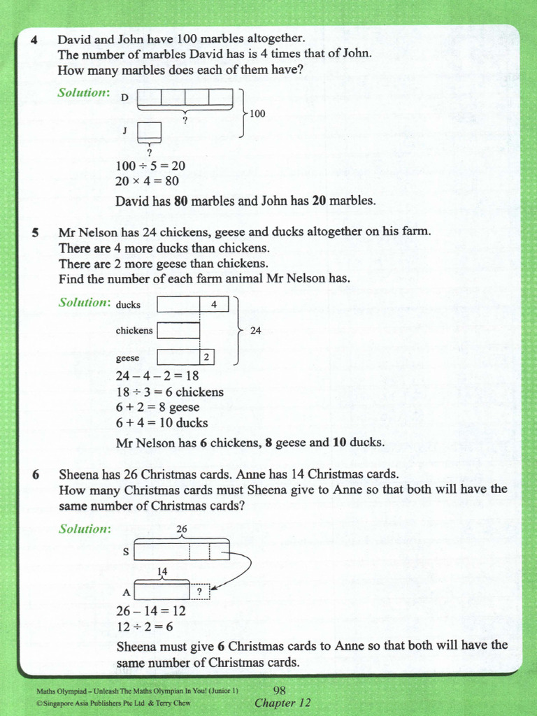 Math Olympiad Junior 1 Primary 1 and 2 Grade by Terry Chew - Part102 | PDF