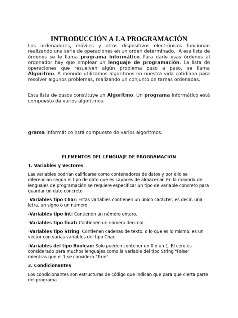 ELEMENTOS DEL LENGUAJE DE PROGRAMACION | PDF | Lenguaje de programación ... ELEMENTOS DEL LENGUAJE DE PROGRAMACION | PDF | Lenguaje de programación ...