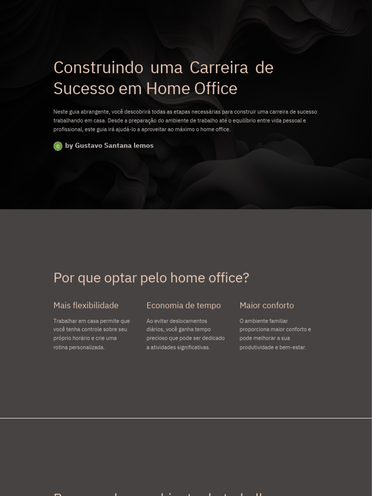 Construindo Uma Carreira de Sucesso em Home Office PDF | PDF