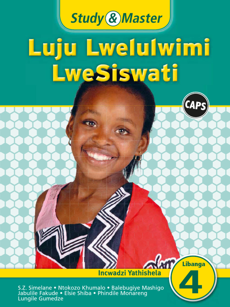 Study Master Luju Lwelulwimi LweSiswati Incwadzi Yathishela Libanga Lesi-4 9781316527733AR | PDF ...
