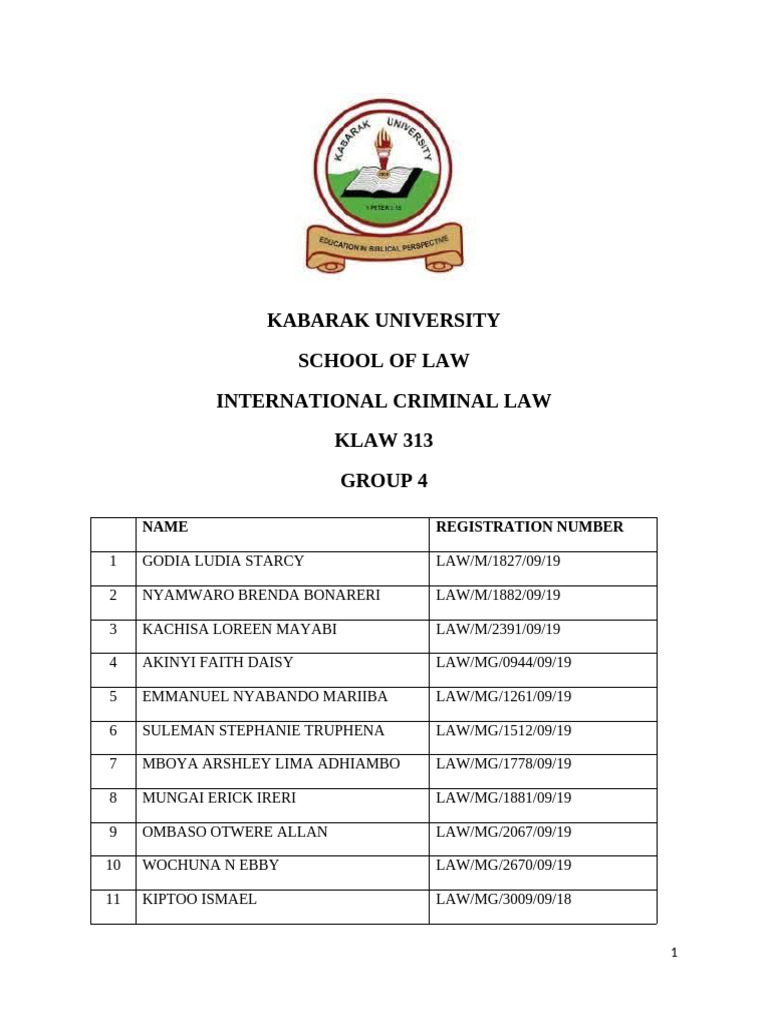 Group 4 Final Icl Group Work | PDF | Crimes Against Humanity | Mens Rea