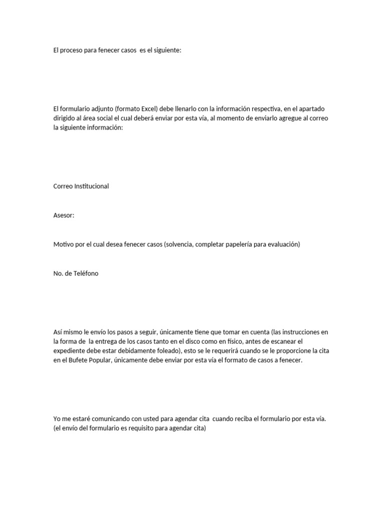 El Proceso para Fenecer Casos | PDF