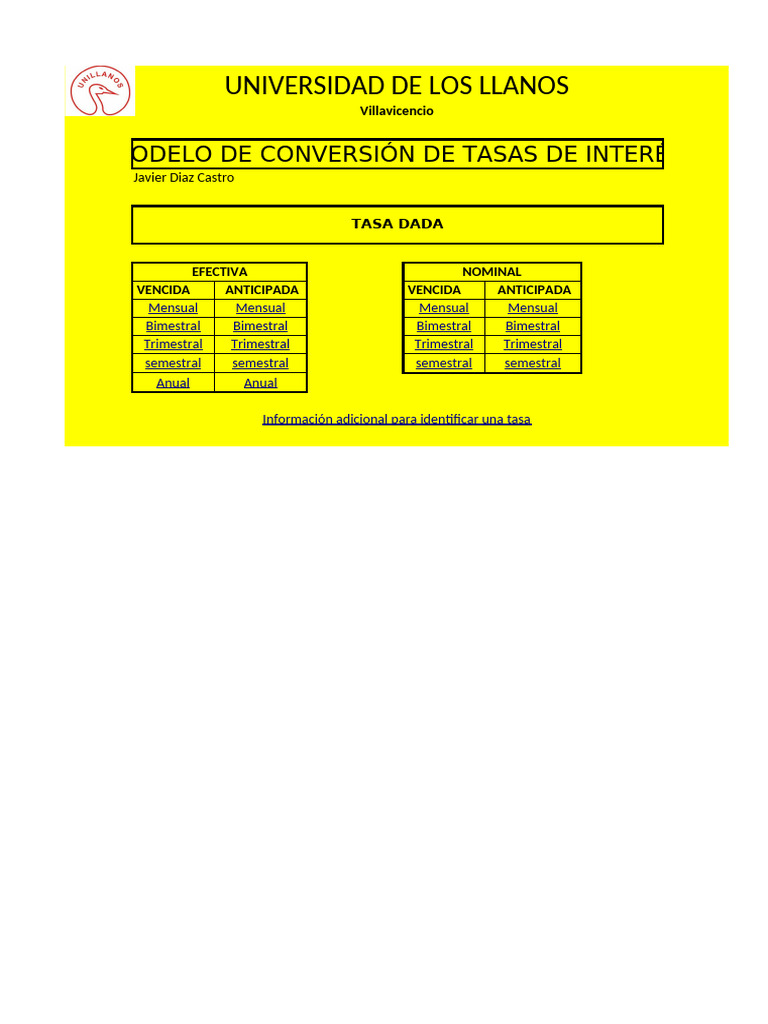 Simulador Conversion de Tasas de Interes | PDF | Economía política | Inversiones