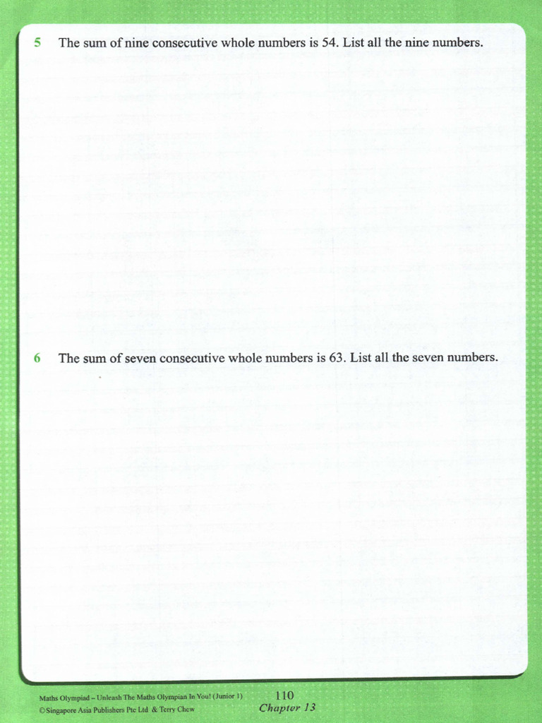 Math Olympiad Junior 1 Primary 1 and 2 Grade by Terry Chew - Part114 | PDF