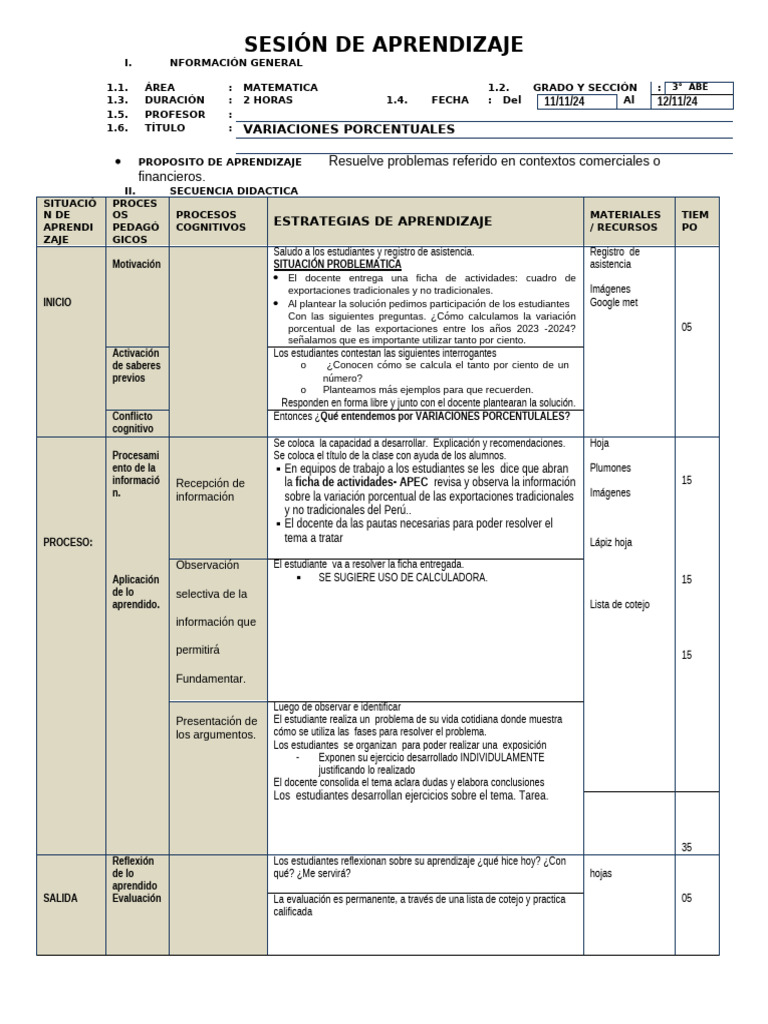 Sesion Variacion Porcentual Apec-24 | PDF | Matemáticas | Modificación de comportamiento