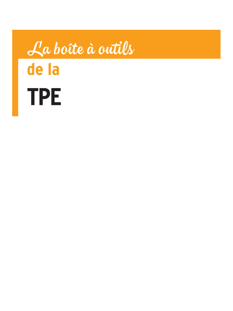 La Boite A Outils de La TPE | PDF