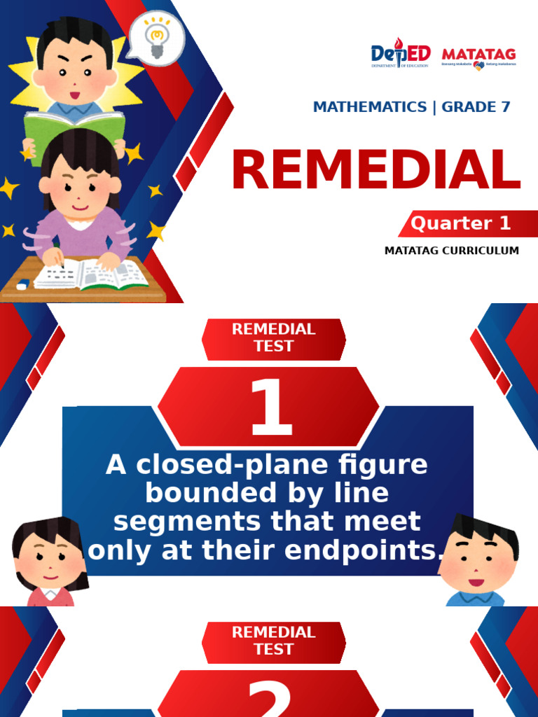 Grade 7 Remedial Math Curriculum | PDF