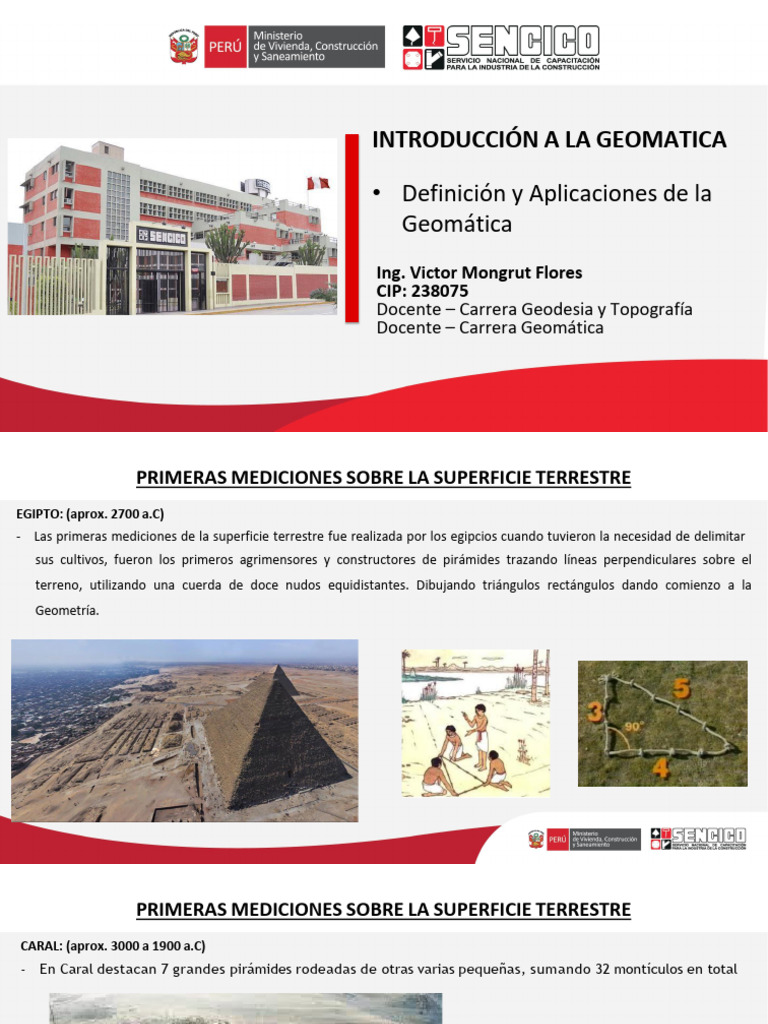 SESIÓN 01 Definición y Aplicaciones de La Geomática | PDF