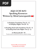 AQA Spanish GCSE Role-Play Examples | PDF