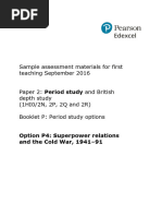 Edexcel Cold War History Paper 2 | PDF | Cold War | International Security