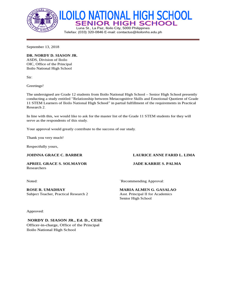 Letter For Registrar | PDF