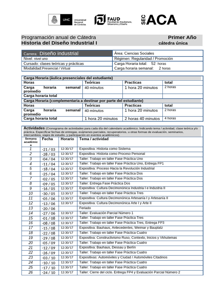 SAcad FAUD Programacion HIDI 2023 1 | PDF