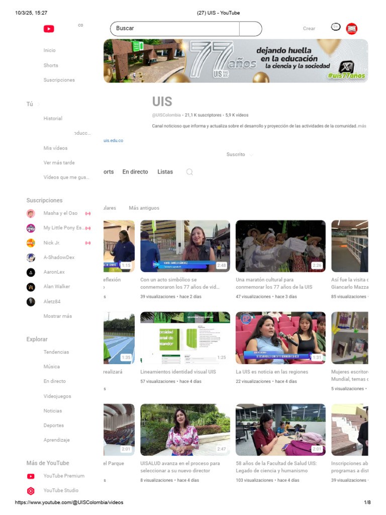 UIS - YouTube | PDF | Youtube