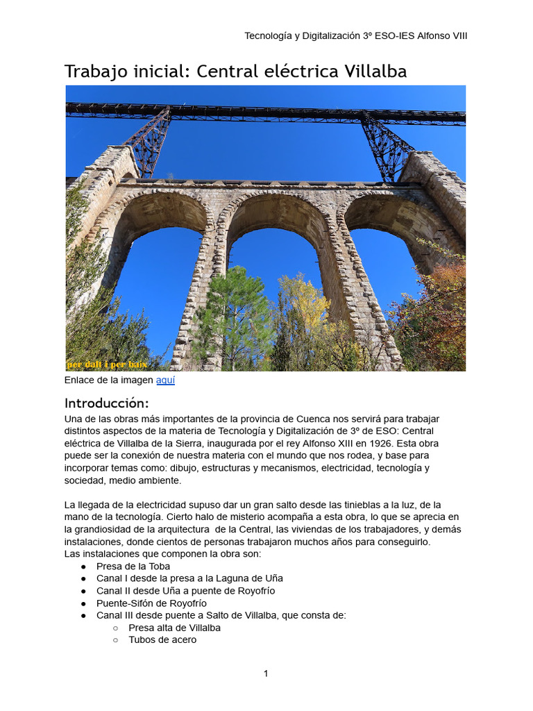 Trabajo Inicial - Central Eléctrica | PDF | Puente | Perspectiva (Gráfica)