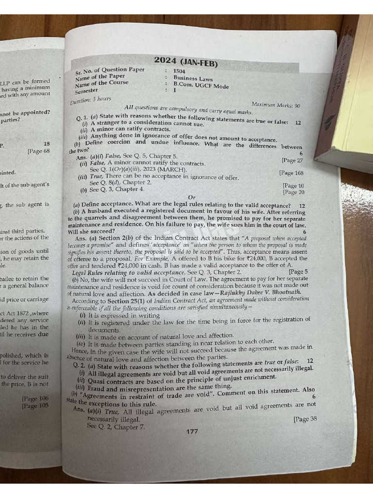 2024 Pyq BL Set 1 | PDF