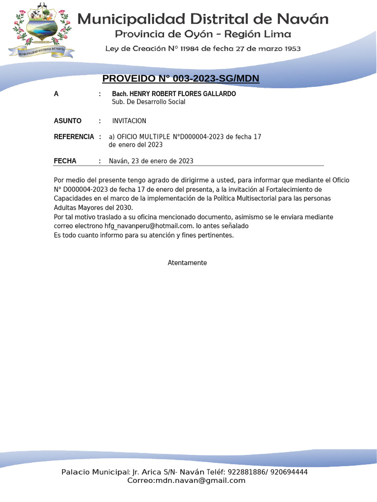 PROVEIDO 003-2023 | PDF