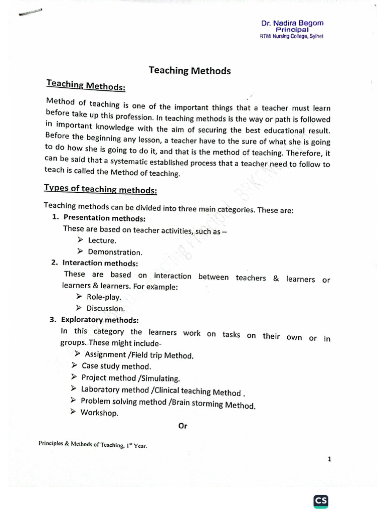 Teaching Method | PDF