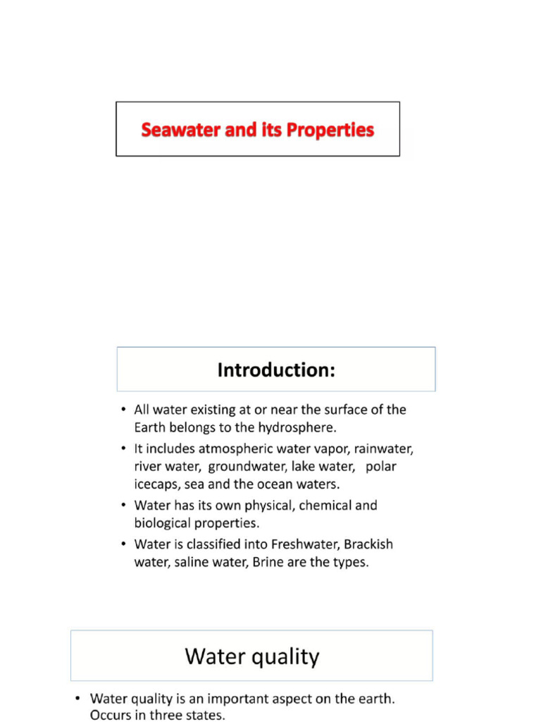MST 201 Continuation Note | PDF | Salinity | Oceans