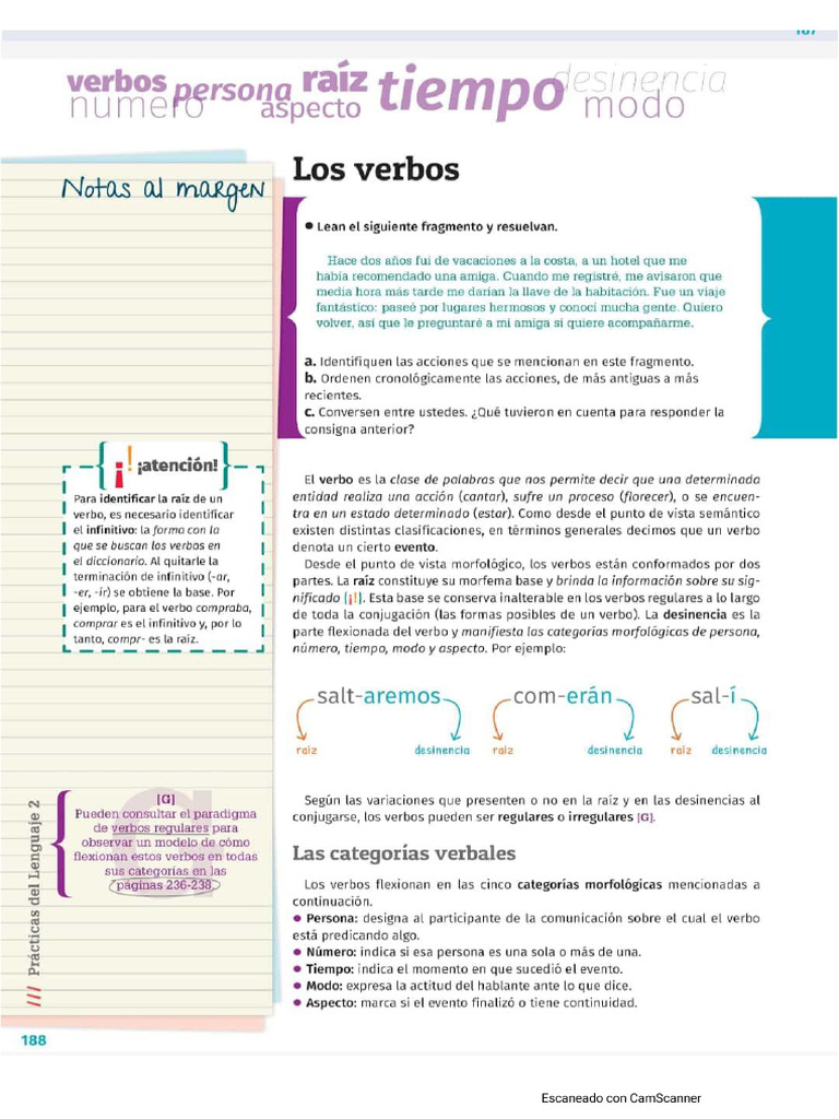 Teoría Paradigma Verbal y Perífrasis | PDF | Verbo | Unidades Semánticas