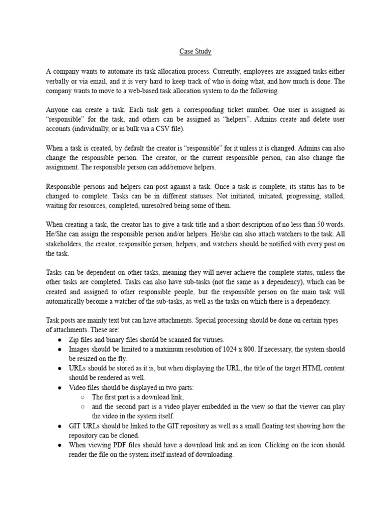 Case Study - Requirements | PDF | Cyberspace | World Wide Web