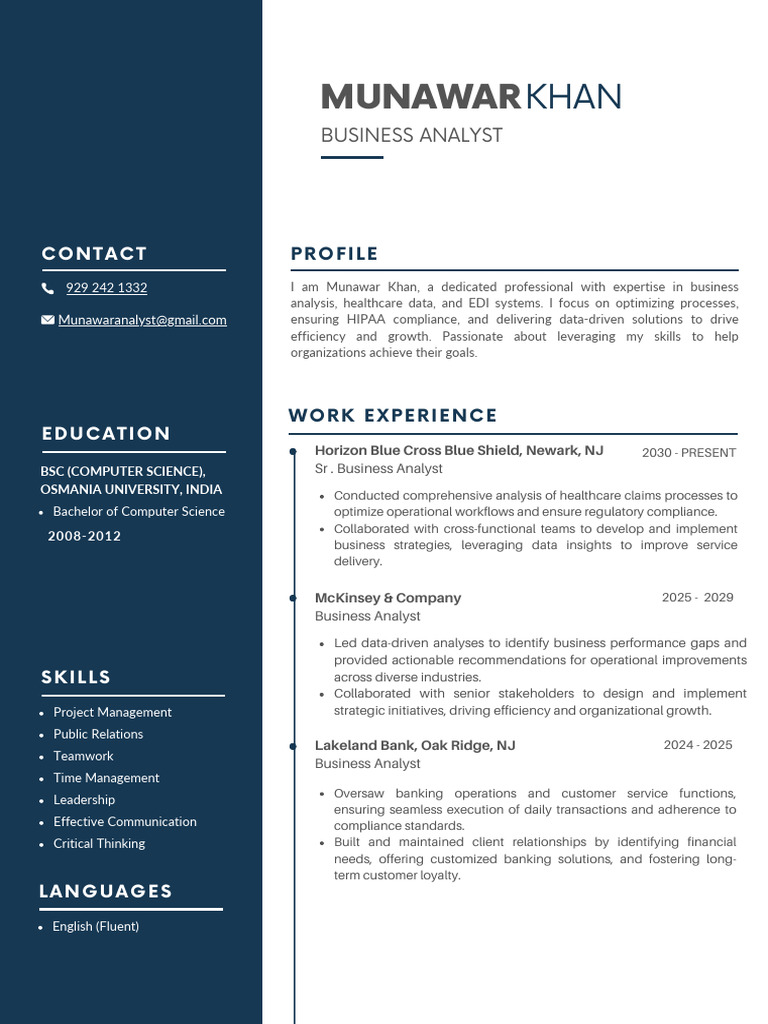 Blue Simple Professional CV Resume | PDF | Scrum (Software Development ...