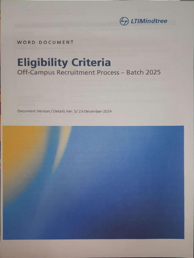 Eligibility Declaration Form | PDF