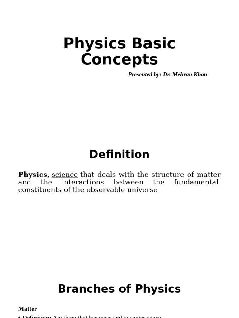 Basic of Physics | PDF | Force | Velocity