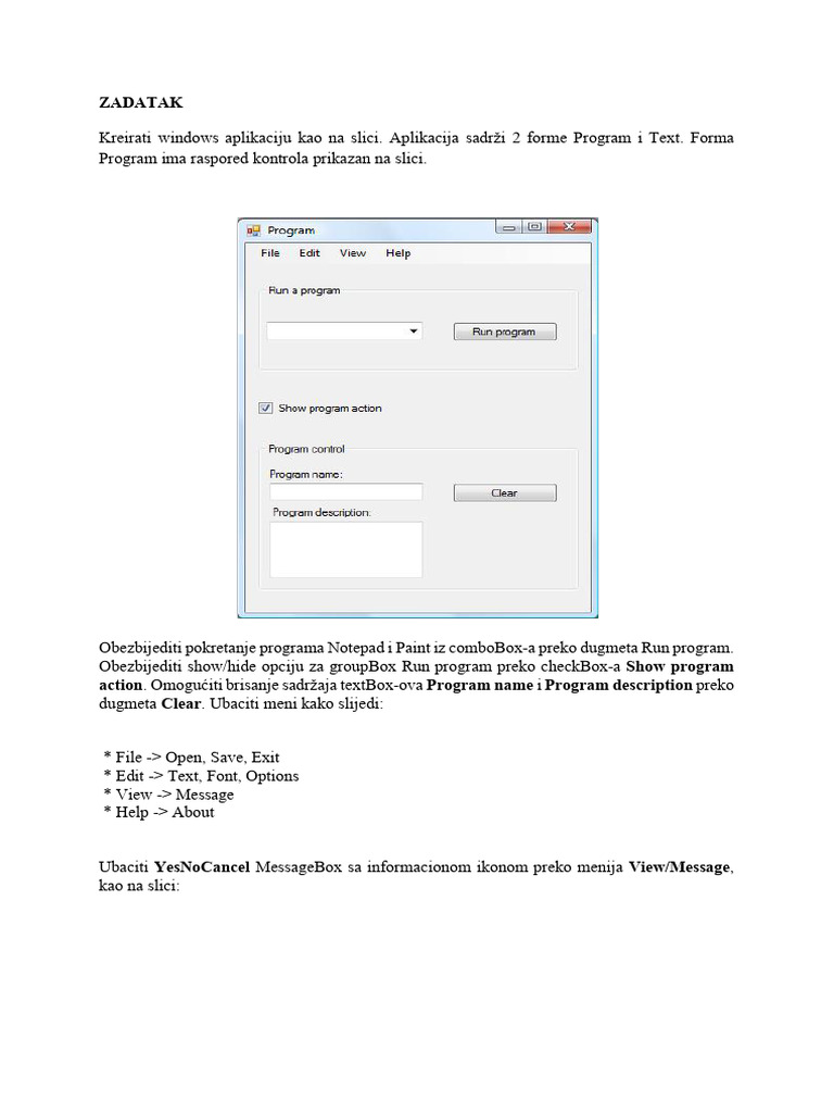 Zadatak sa dvije forme | PDF