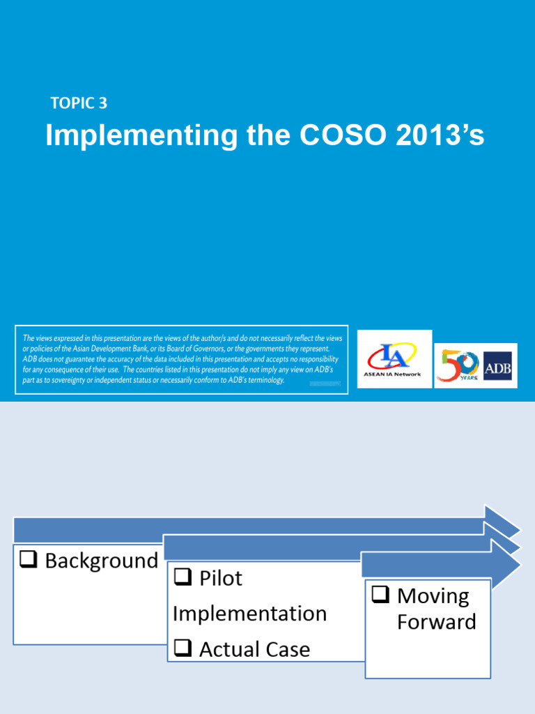 Implementing Committee Sponsoring Organizations Treadway Commission ...