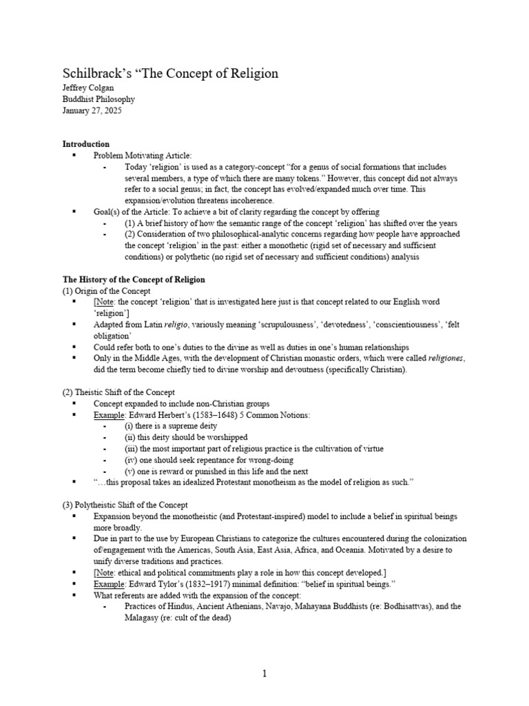 Evolution of Polythetic Religion Concept | PDF | Concept | Monotheism