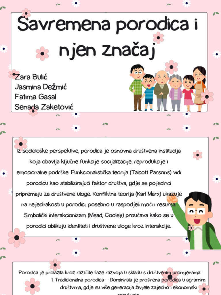 Savremena Porodica I Njen Značaj - Sociologija H4A | PDF