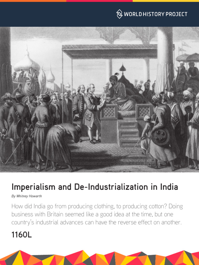 Imperialism and de Industrialization in India | PDF | Textiles