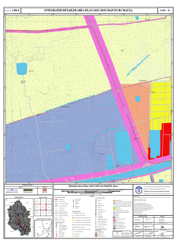Integrated Detailed Area Plan (2022-2035) Map On Rs Mauza | PDF