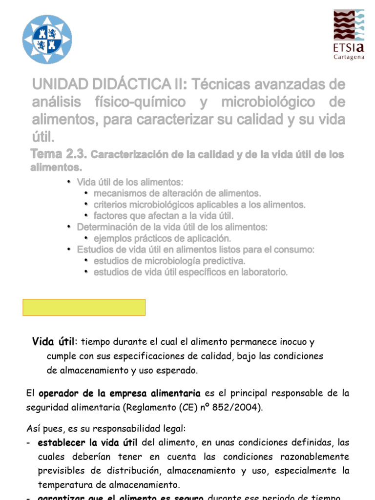 Estudios de Vida Útil | PDF | Alimentos | Seguridad alimenticia