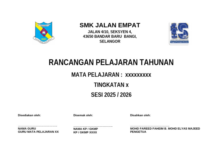 Cover RPT Sesi 2025 | PDF