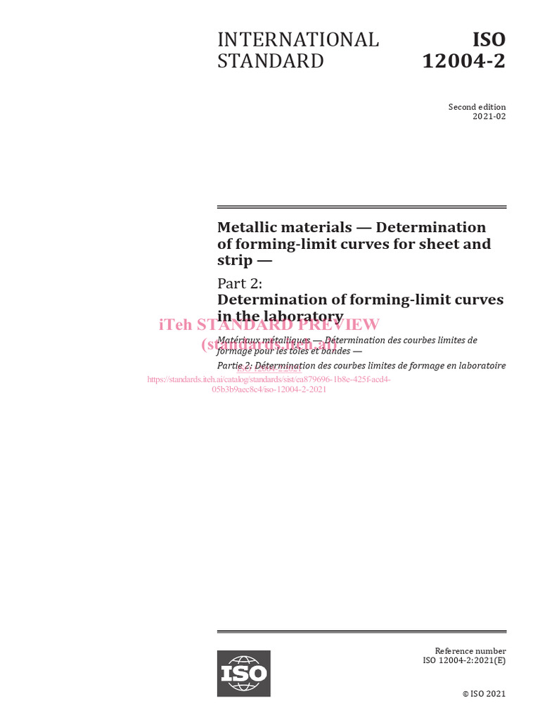 ISO 12004-2: Forming-Limit Curves Guide | PDF | Deformation ...