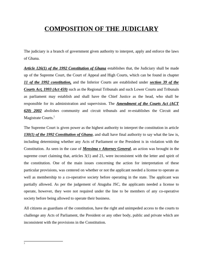 Composition of The Judiciary (Autorecovered) | PDF | Impeachment ...