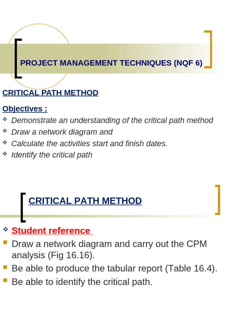 C16 Critical Path Method | PDF