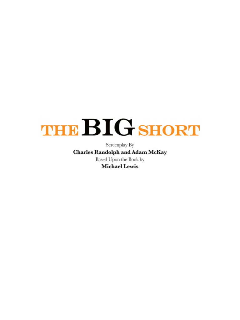 The Big Short | PDF | Mortgages | Investing