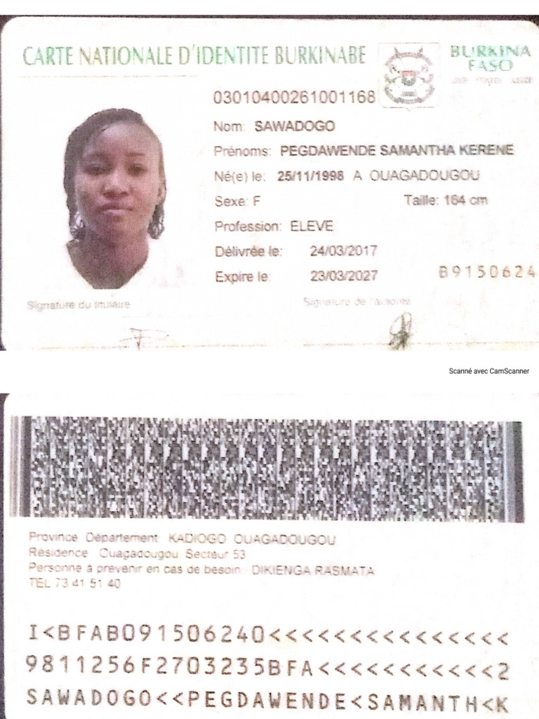 CNIB de Samantha | PDF