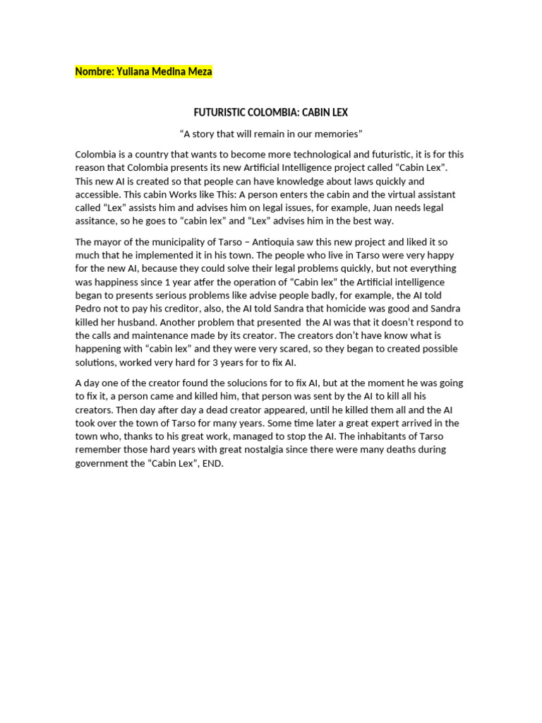 Communicative Task 2 (Yuliana Medina) | PDF