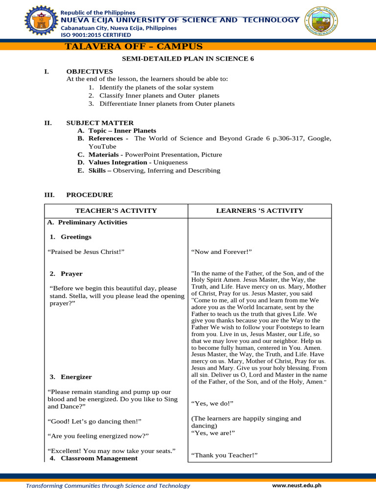 LABAUPA-GEMARIE-M.-LESSON-PLAN-FINALDEMO | PDF | Prayer | Mary, Mother ...